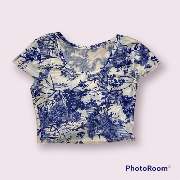 Tops | Dragon Sheer Mesh Top | Poshmark